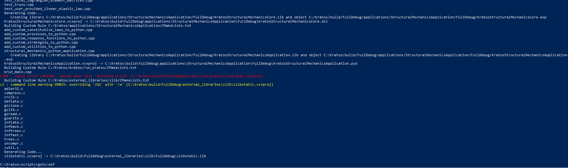 FullDebug Windows Compilation Issue · Issue #9404 · KratosMultiphysics/Kratos · GitHub