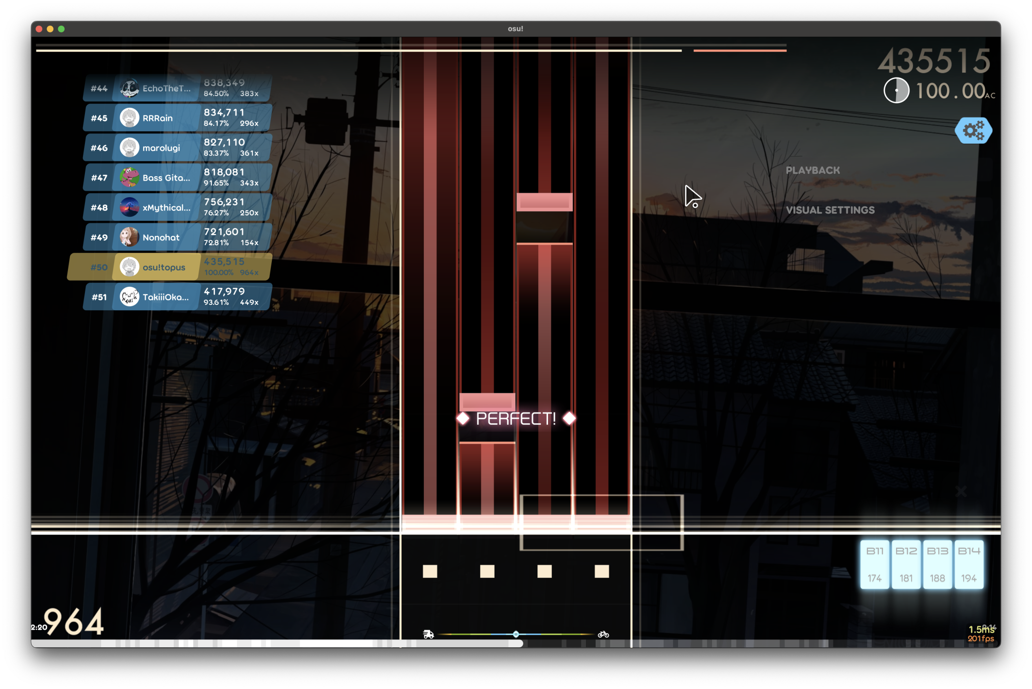 Mania skin broke after "basic support for stupidly long hold note skin ...