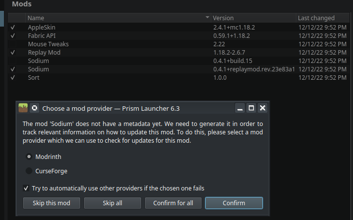 SIGSEGV when trying to update mods · Issue #893 · PrismLauncher/PrismLauncher · GitHub
