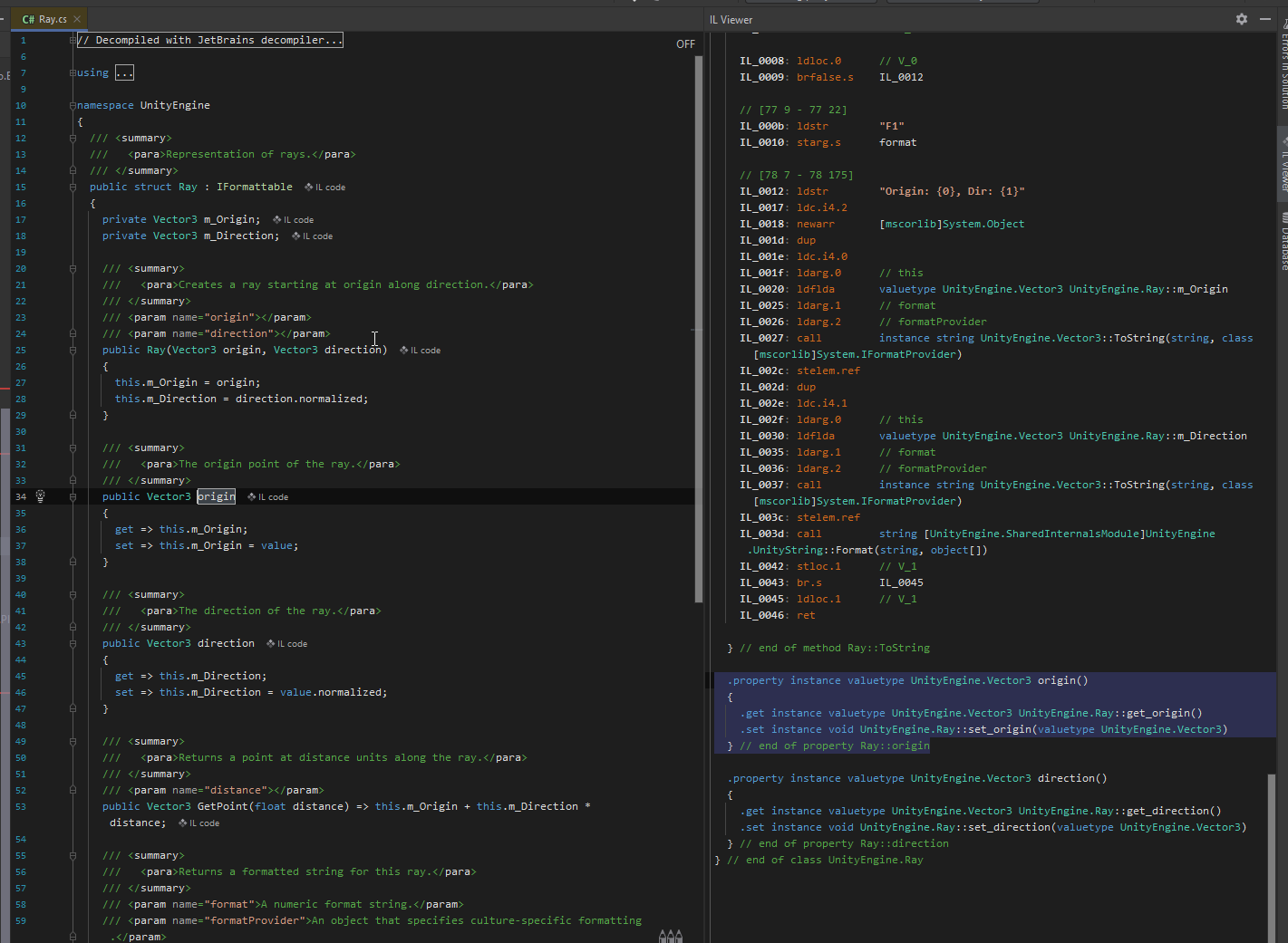 Patching ``UnityEngine.Ray.get_origin`` breaks raycasting / everything that accesses the ray ...