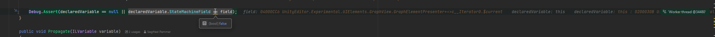 Process terminated. Assertion failed - in ``TransformDisplayClassUsage.VariableToDeclare ...
