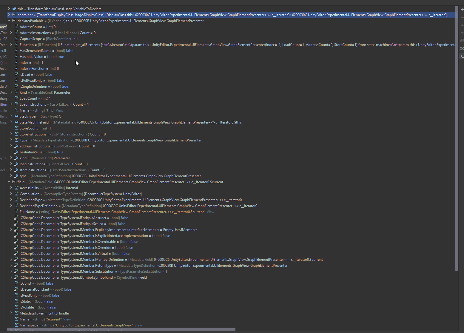 Process terminated. Assertion failed - in ``TransformDisplayClassUsage.VariableToDeclare ...