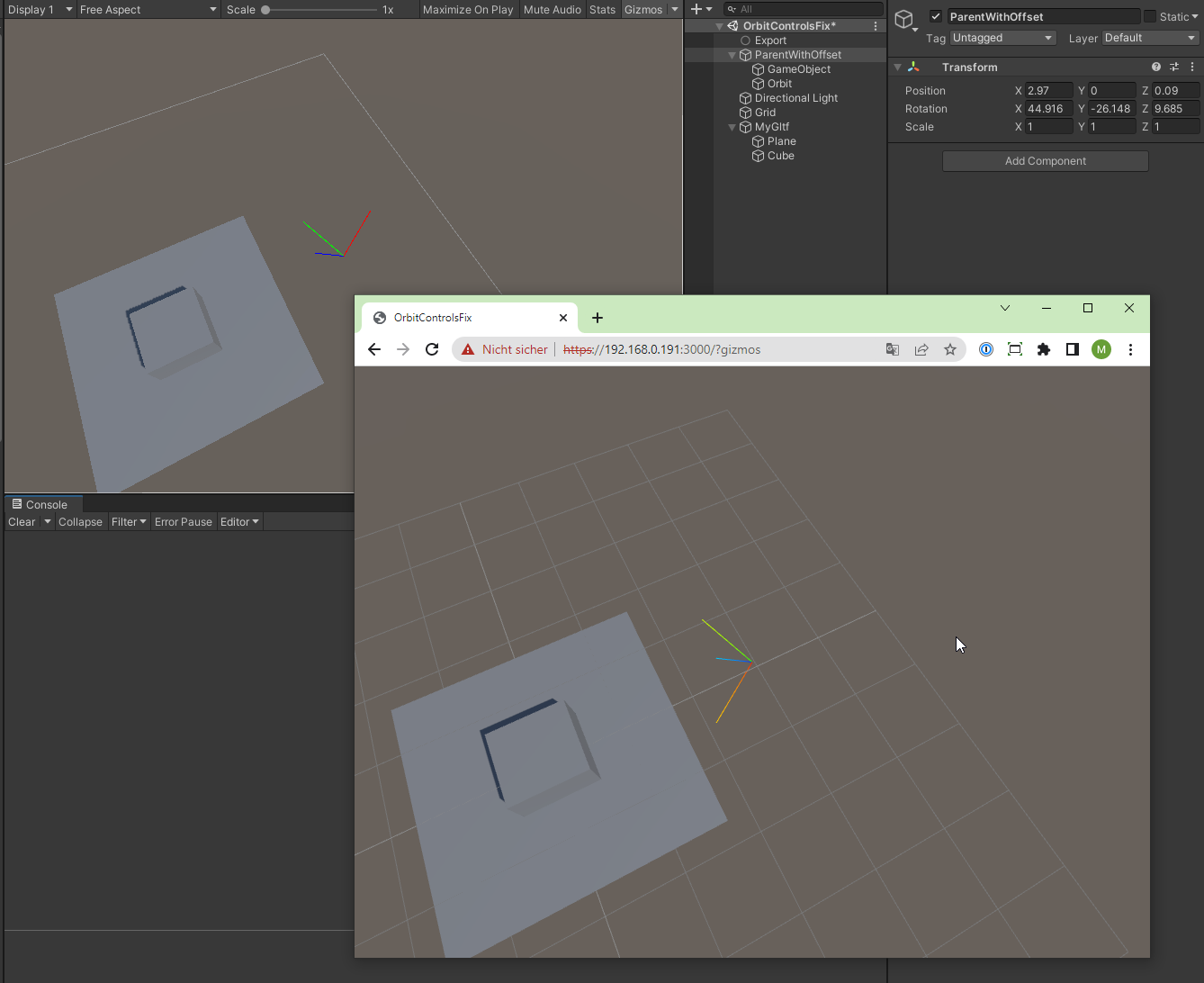fix orbit controls with translated parent by marwie · Pull Request ...