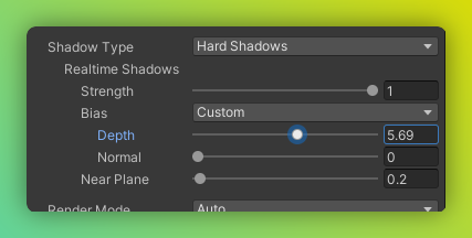 Directional Light shadow bias is not influenced by URP Render Settings or Directional Light ...
