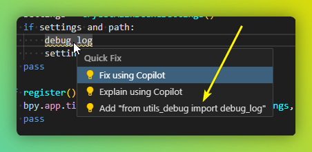 [Bug] quick fix dropdown sort order should show import as first option · Issue #349 · microsoft ...