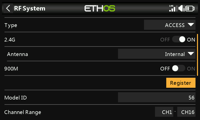 Move Range Check button down next to Failsafe · Issue #2098 · FrSkyRC/ETHOS-Feedback-Community ...