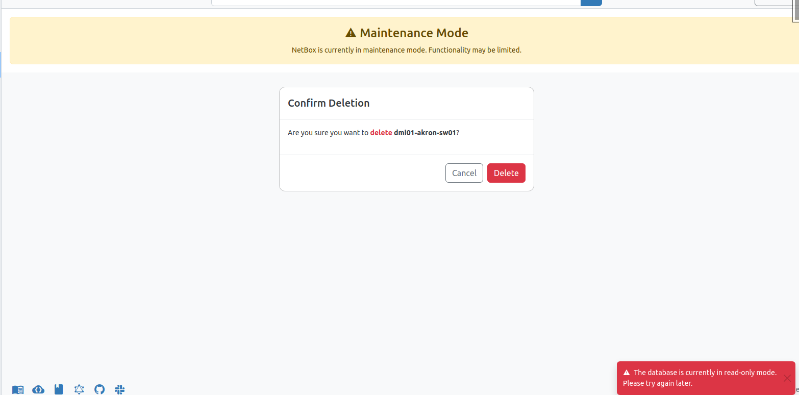 Webfrontend With Database In Readonly Mode · Issue 11233 · Netbox