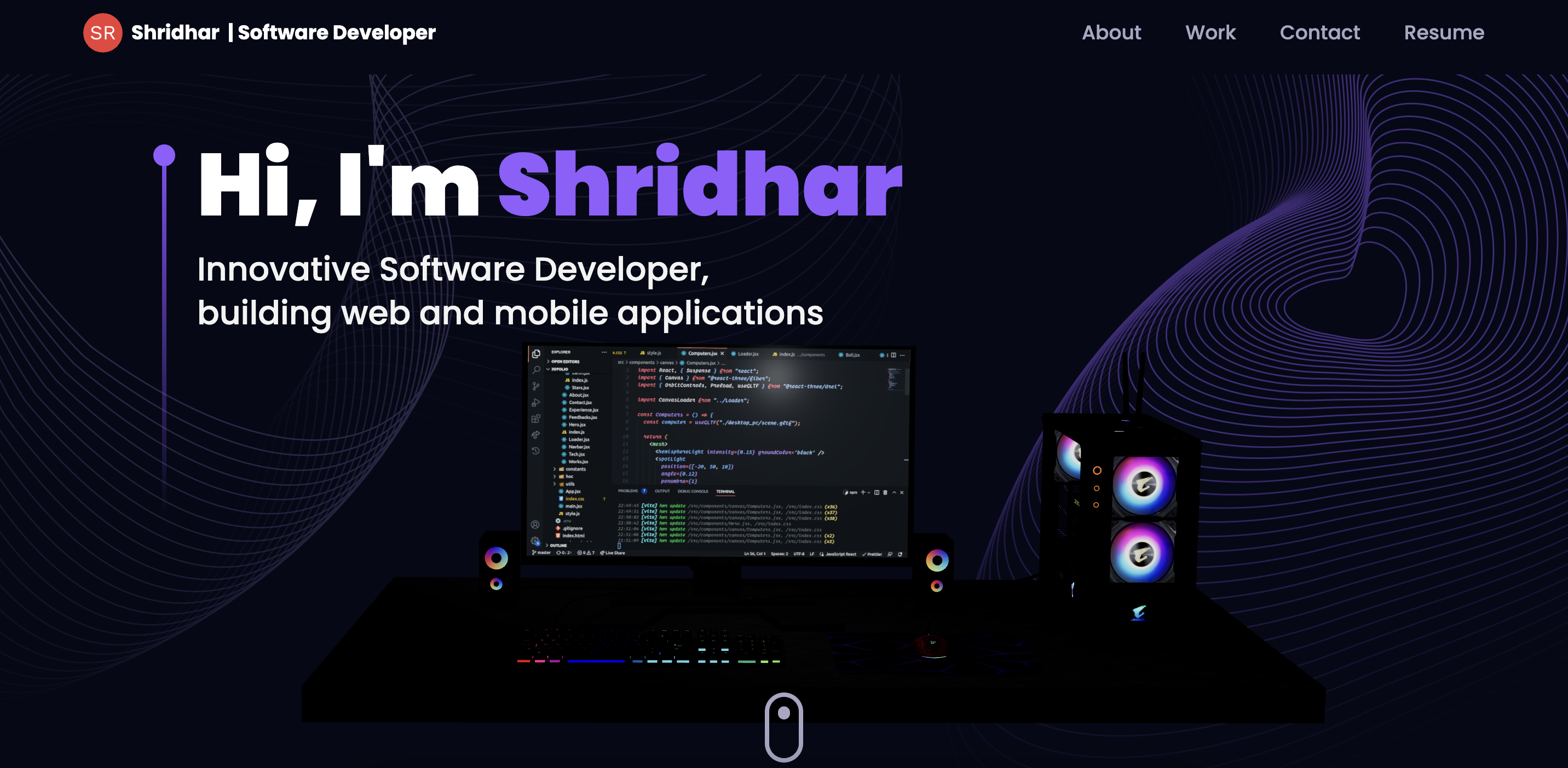 GitHub - shridharrai/3D-Portfolio: Explore my interactive 3-D portfolio ...