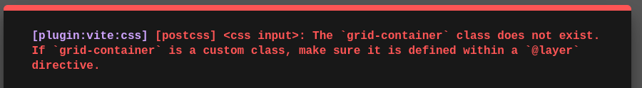 React Vite Postcss Unable Use Custom Classes With `apply` Within `stylemodulecss