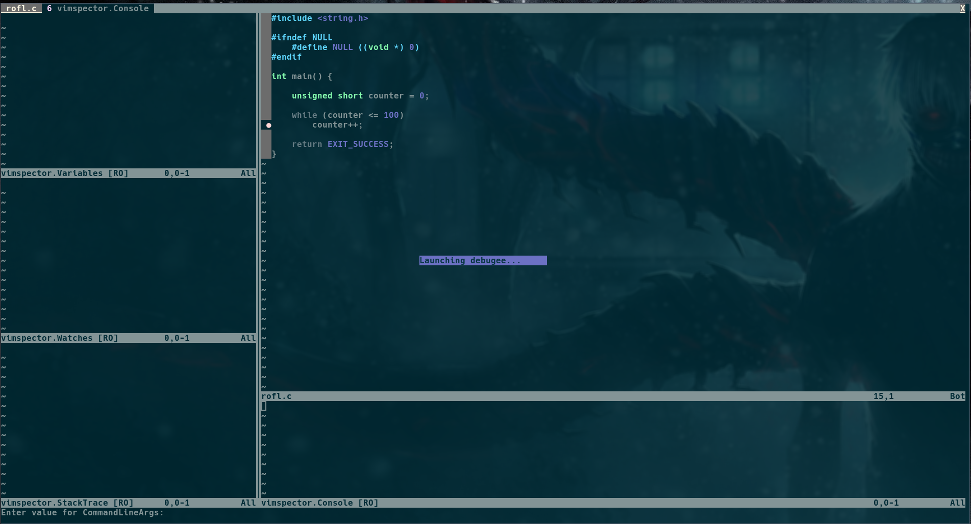 Conditional Breakpoint doesn't crashes. · Issue #246 · puremourning/vimspector · GitHub