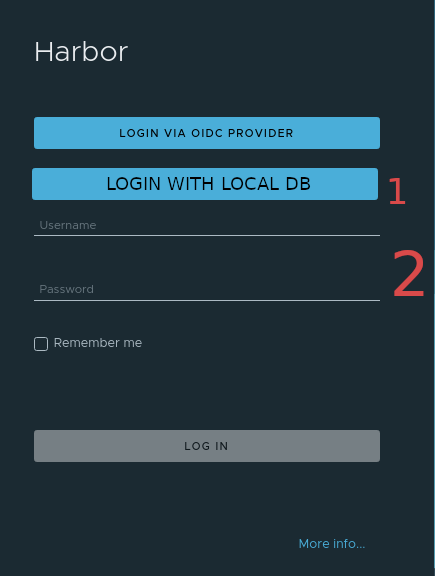 [portal] enhance harbor login form when OIDC auth is configured · Issue ...