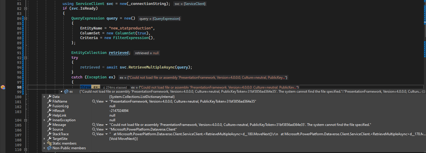 Error message - Could not load file or assembly 'PresentationFramework' · Issue #414 · microsoft ...