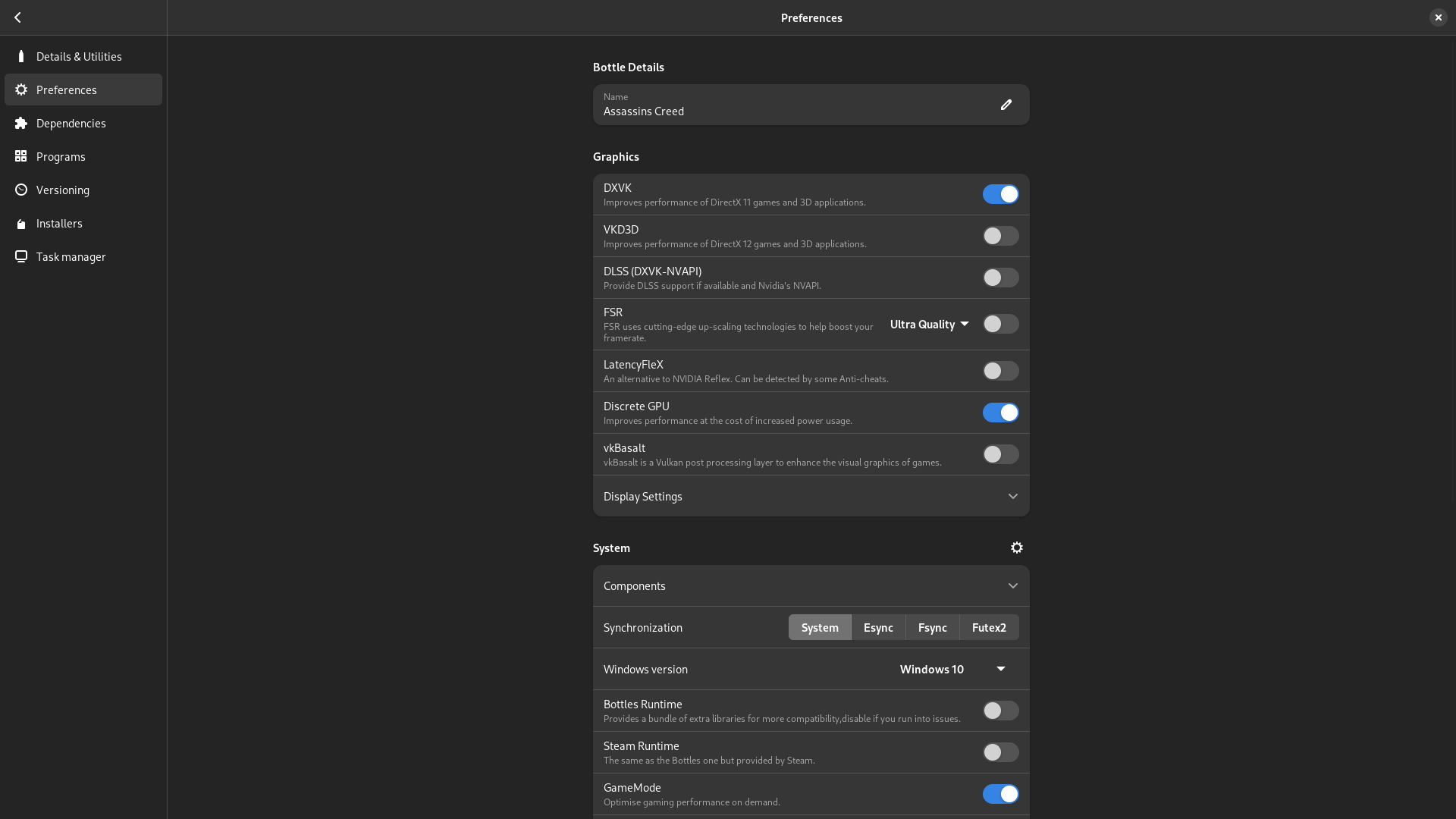 [Request]: Increase size of side tabs · Issue #1620 · bottlesdevs/Bottles · GitHub