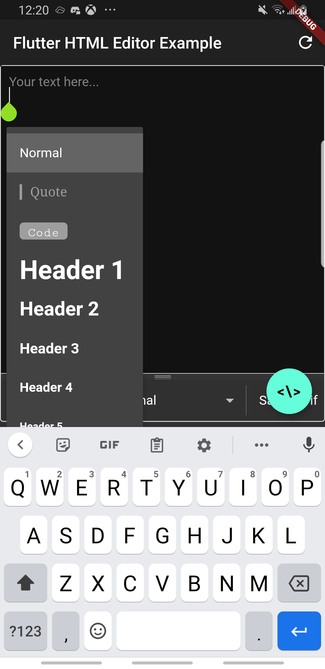 Bottom toolbar dropdown menu expanding above the keyboard · Issue #32 ...
