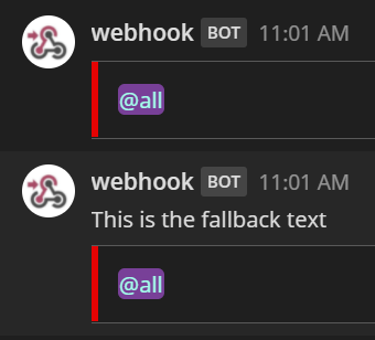 Fallback text is occasionally displayed alongside the attachment ...