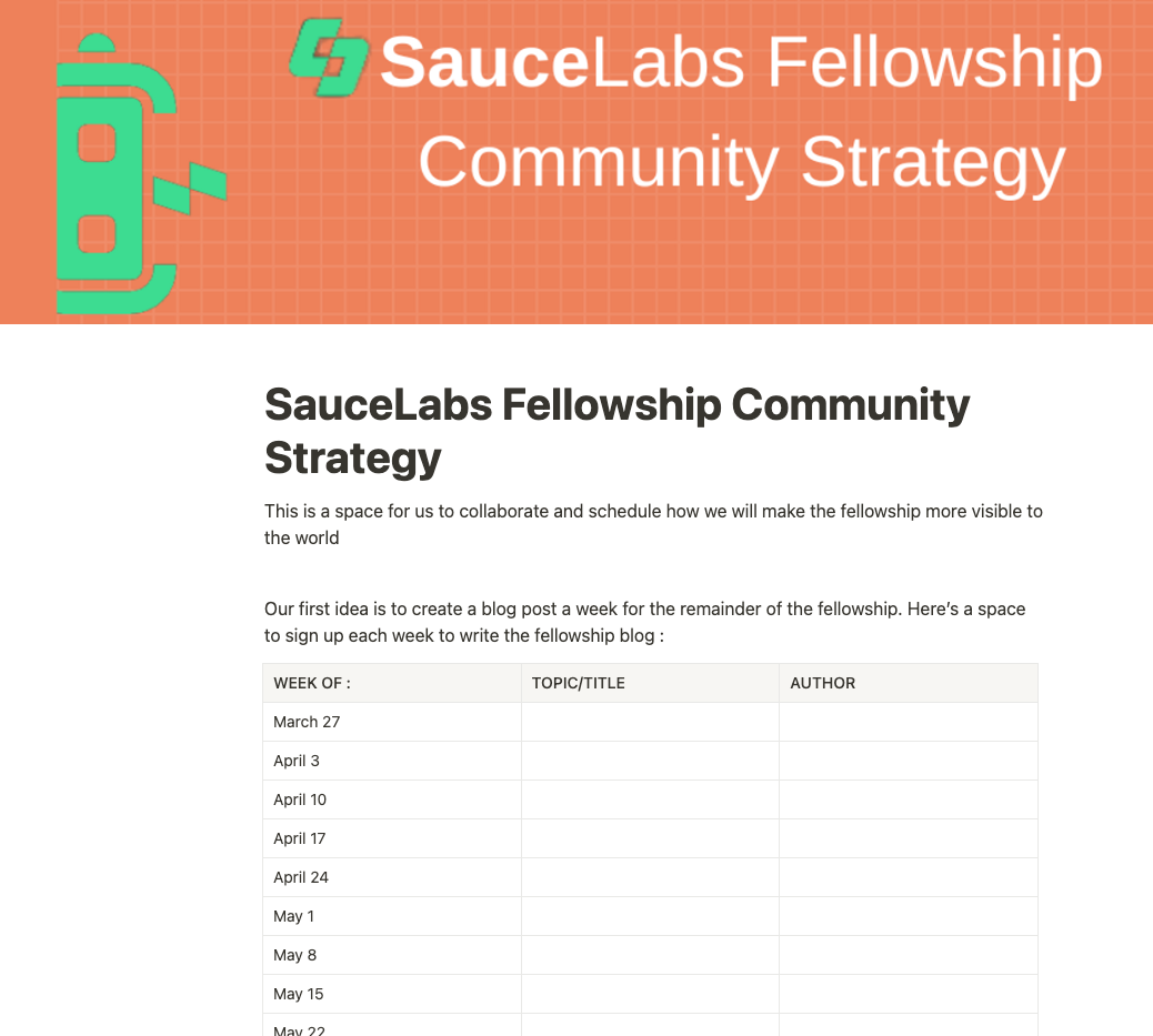 Community strategy to Fellowship · Issue #102 · saucelabs/elemental-next · GitHub
