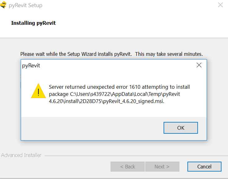 Can't install pyRevit 4.6.22 · Issue #607 · pyrevitlabs/pyRevit · GitHub