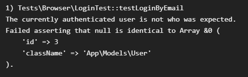 Laravel\Dusk\Concerns\InteractsWithAuthentication::currentUserInfo ... Laravel\Dusk\Concerns\InteractsWithAuthentication::currentUserInfo ...