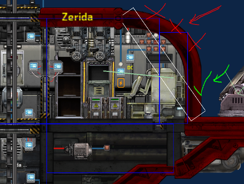 Difficulty swimming into "Shuttle Shell A Glass A" from the outside ...