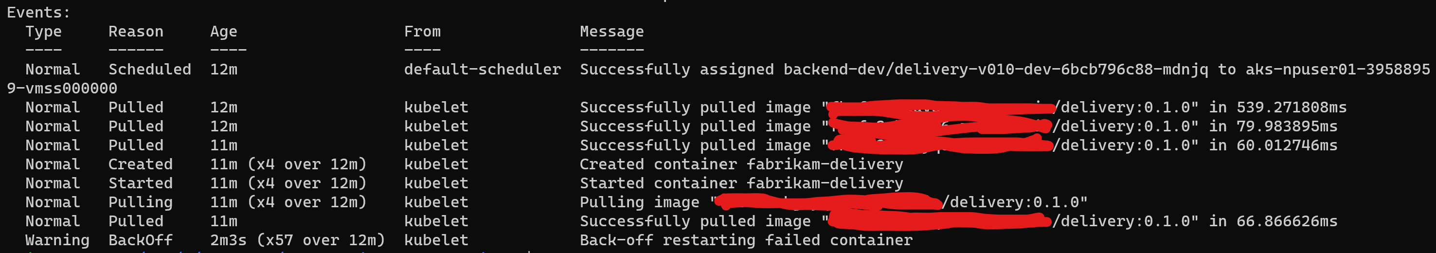 Delivery Service application - Failure to launch service - CrashLoopBackOff · Issue #21 · mspnp ...