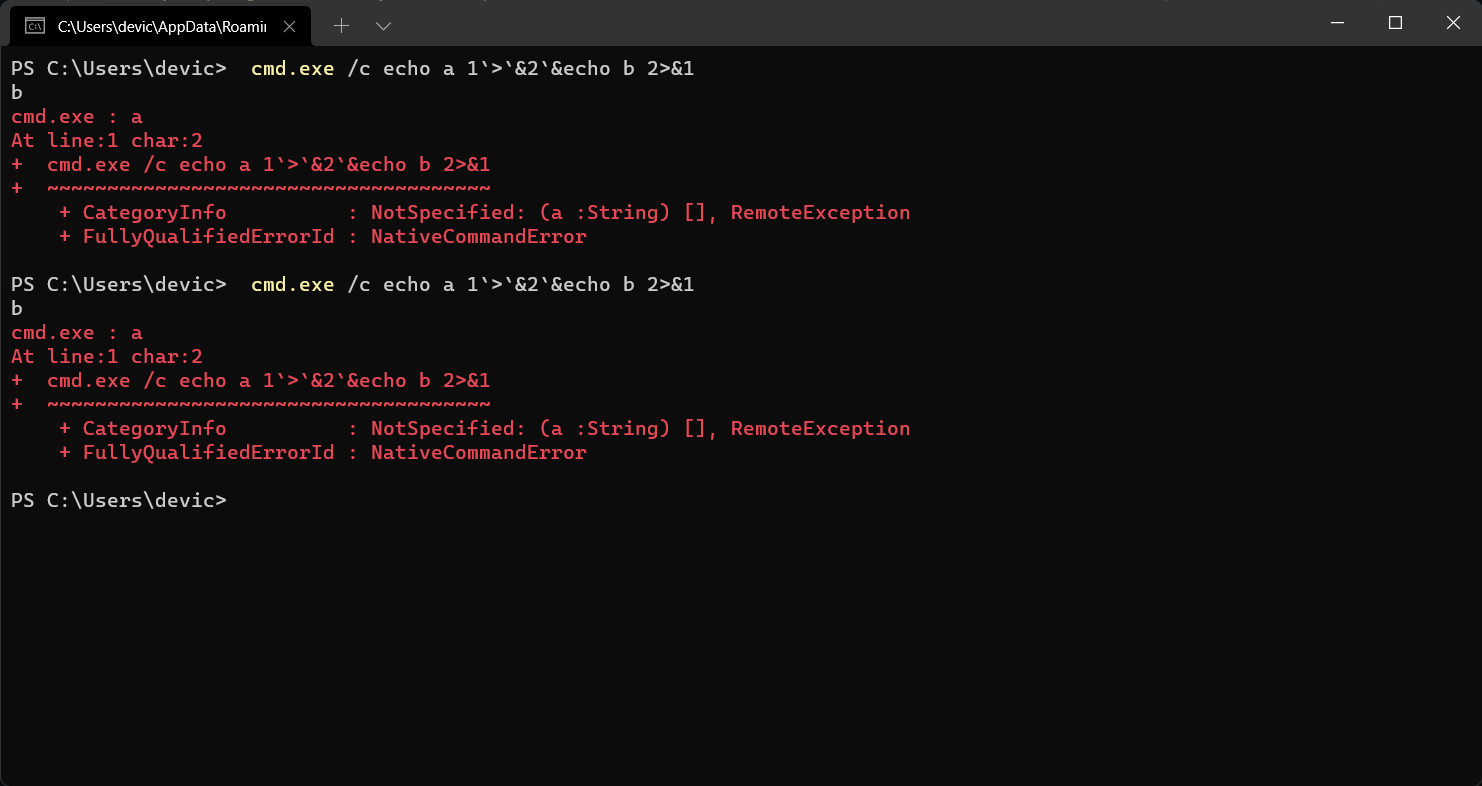Wsl And Powershell Stderr Redirection Causes Unexpected Whitespace And 