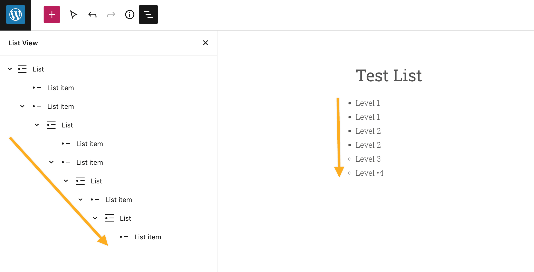 Penscratch 2 > List Block: Multi-levels lists don't have a cascading style on the editor · Issue ...