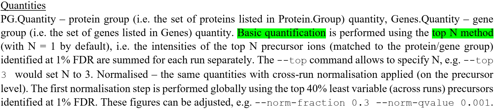 Qantification · Issue #61 · vdemichev/DiaNN · GitHub