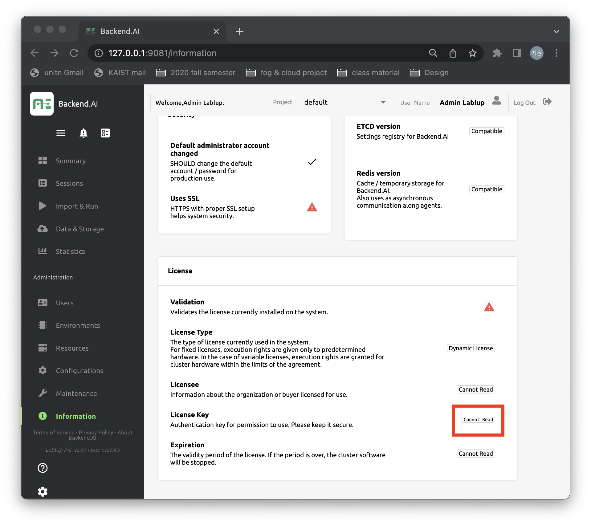 Compared to other buttons, Only License Key button is smaller · Issue #1475 · lablup/backend.ai ...