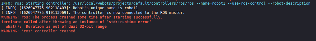 Standard ROS controller crashing on simulation start when using use-ros-control flag · Issue ...
