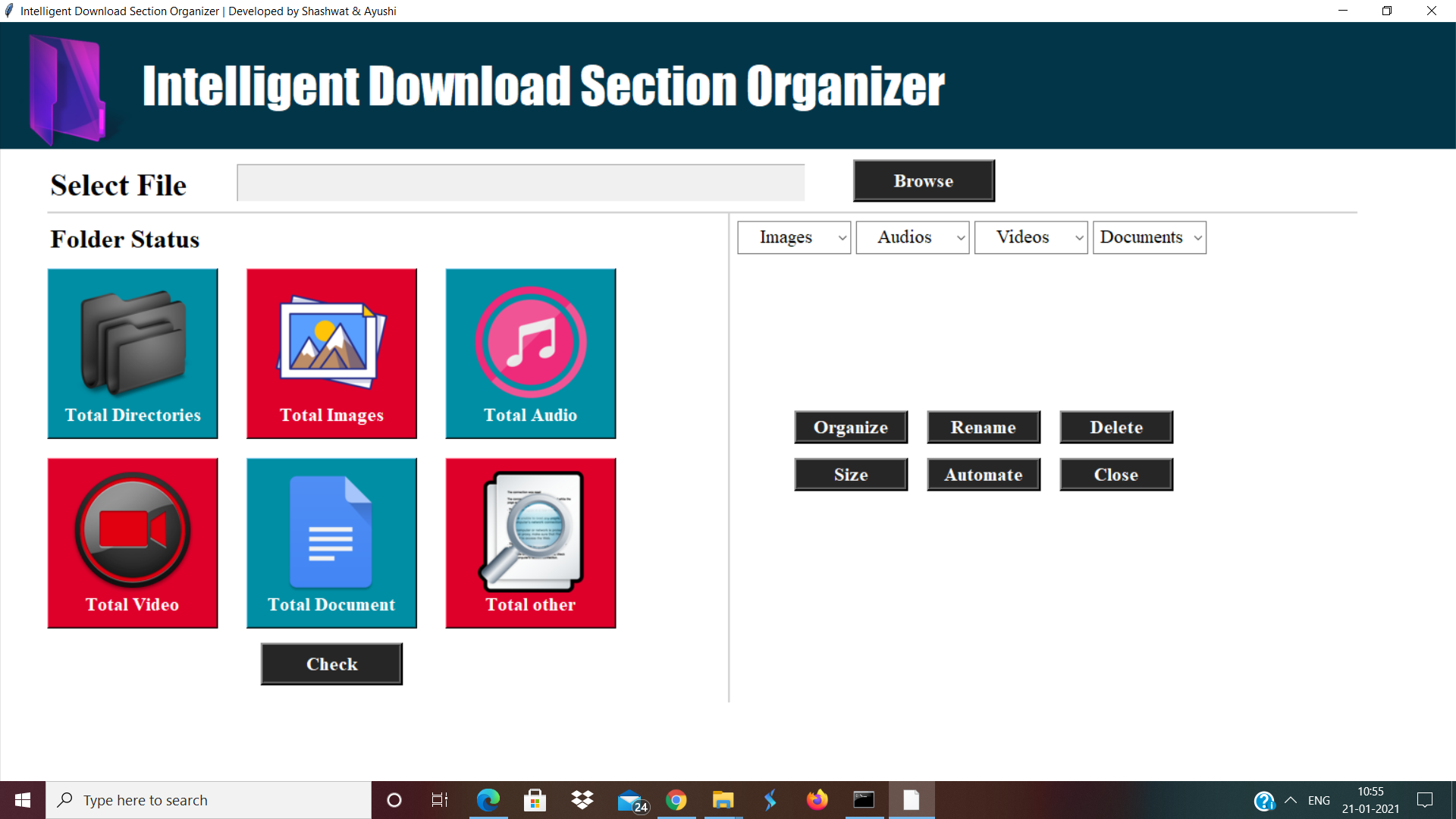 GitHub - aaayushiii/Intelligent-Downloads-Section-Organizer-GUI-Application