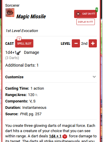 Casting Magic Missile is inconsistant · Issue #303 · kakaroto/Beyond20 ...