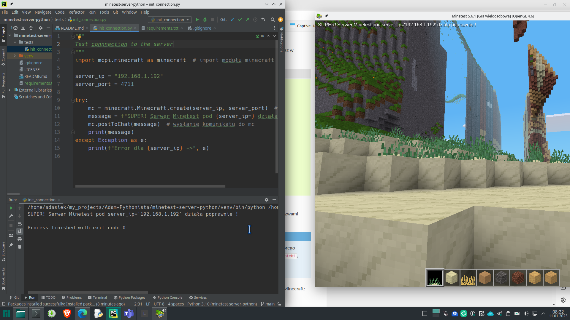 Github Adam Jurkiewicz Pythonistaminetest Python Server Serwer Dla Szkół Minetest Z