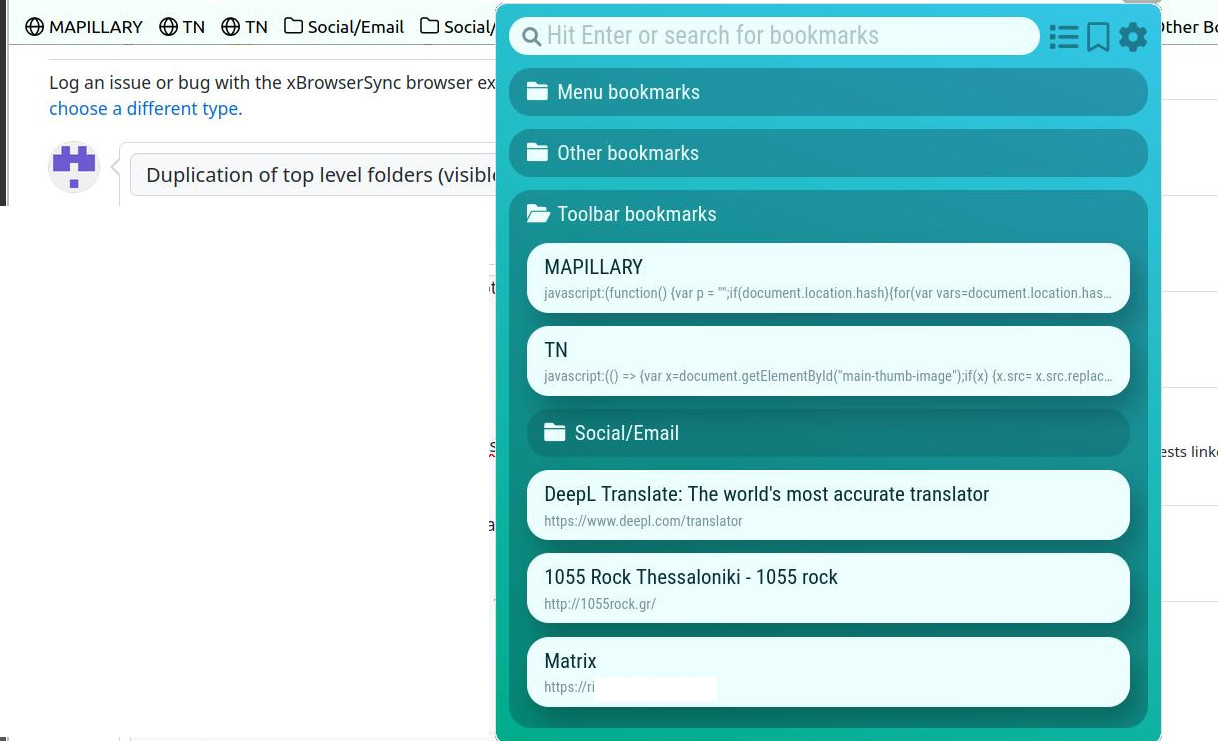 Duplication of top level folders (visible in browser bookmark manager only) · Issue #441 ...