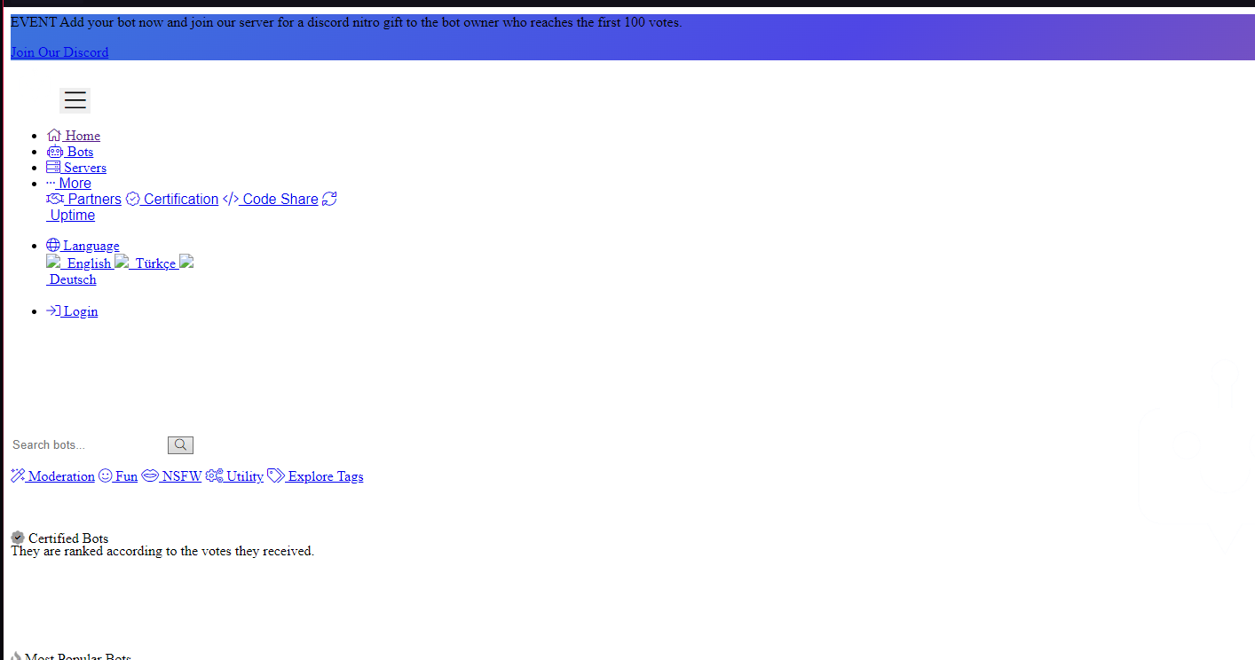 error css · Issue #89 · VoidDevsorg/discord-bot-list · GitHub