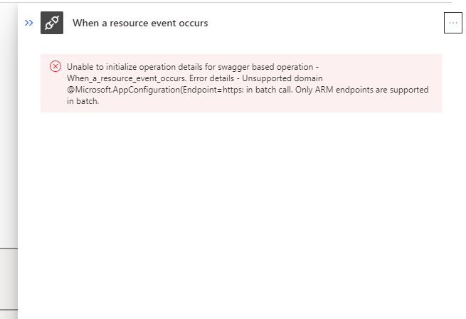 Unable To Initialize Operation Details When Appconfiguration Reference Is Used In Appsettings