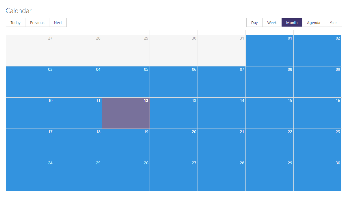CssSyntaxErrors - Month title not displaying, blue background color instead of white · Issue ...