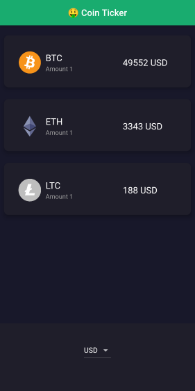 GitHub - ezgihareket/coin-ticker-flutter