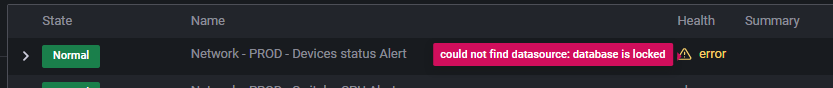 could not find datasource: database is locked · Issue #49886 · grafana/grafana · GitHub
