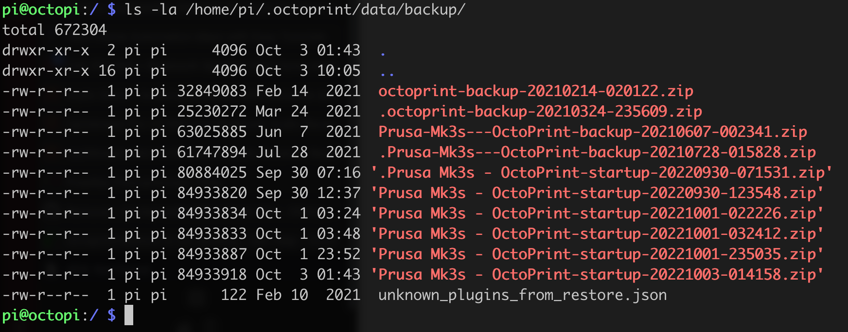 Backup Download Fails · Issue 4659 · Octoprint Octoprint · Github