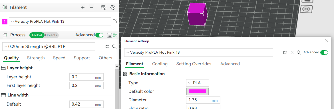 Filament color does not update after changing filament settings. · Issue #1588 · bambulab ...