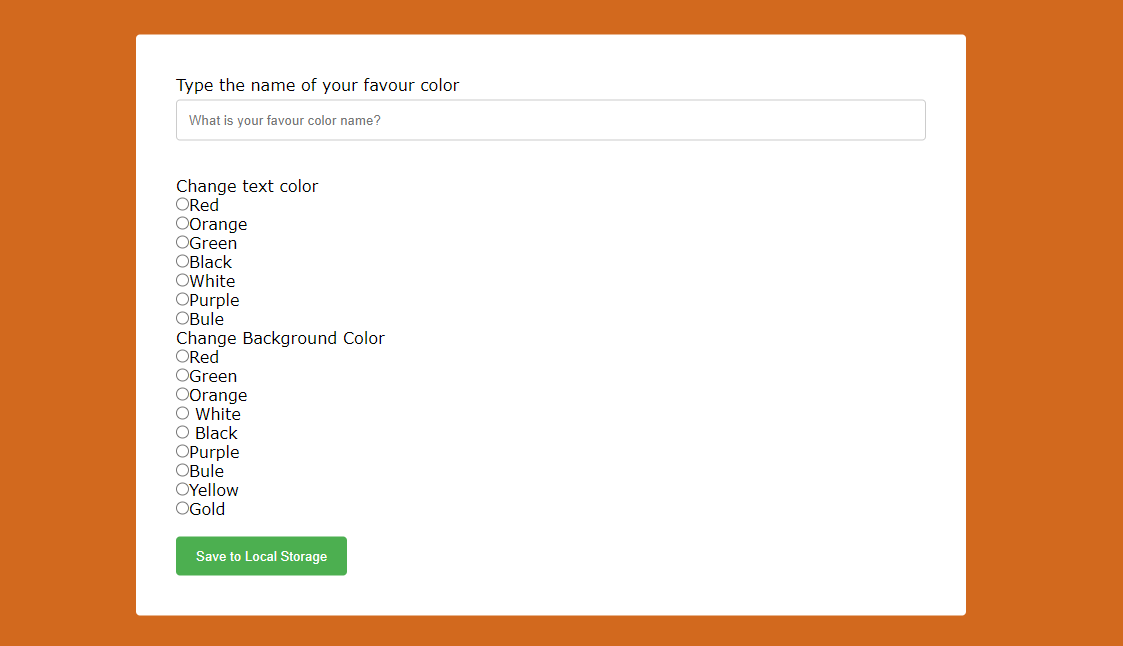 GitHub - jelsonjay/form-js: simple vanilla javascript change color of ...