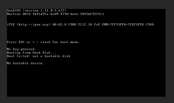 boot failed: not a bootable disk · Issue #1297 · zstackio/zstack · GitHub
