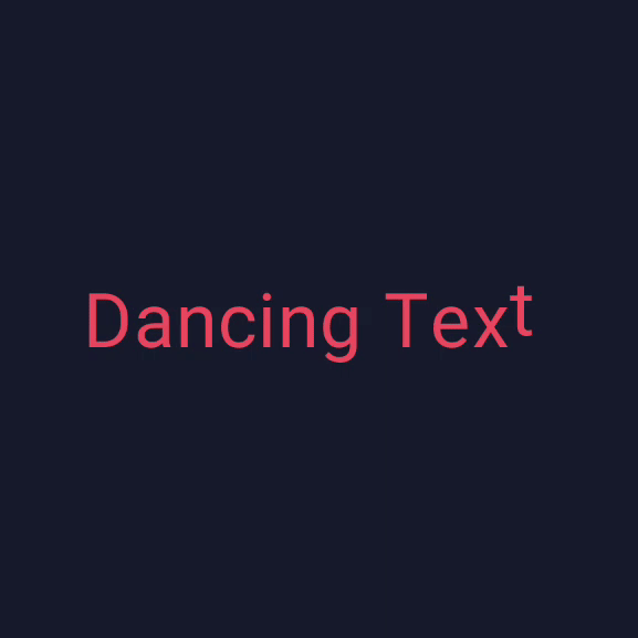 Dancing Text · Issue #106 · aagarwal1012/Animated-Text-Kit · GitHub