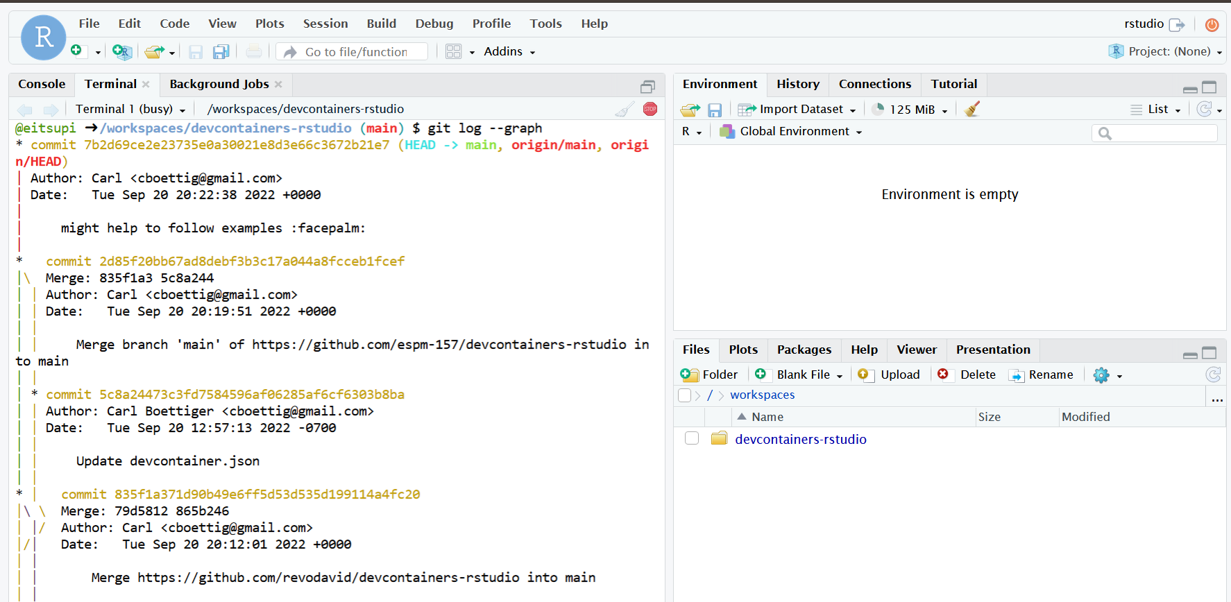 Test Run On Codespaces · Issue 17 · Rocker Orgdevcontainer Images · Github 