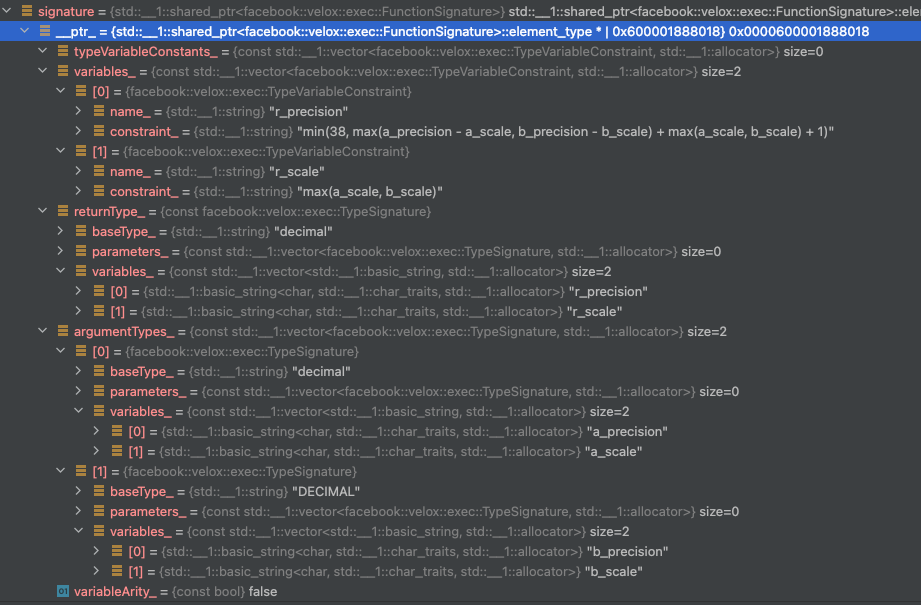 Precision And Scale Variables In Decimal Type Signatures Are Not Declared In Function Signatures