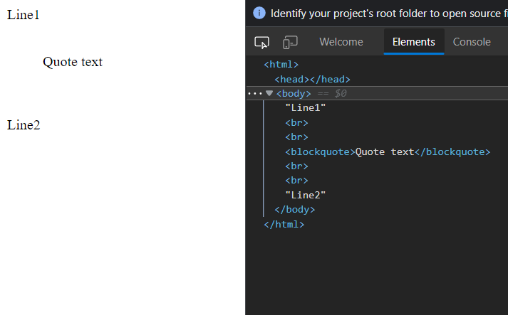 [$500] BUG: An extra blank line is added before and after a message ...