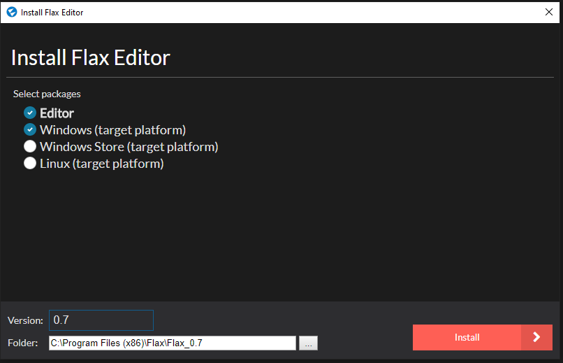 Location of the new Engine Version is not the same as Launcher location · Issue #57 · FlaxEngine ...