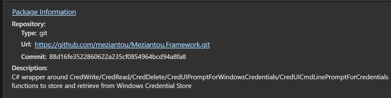 CredentialManager in VS2022 projects · Issue #504 · meziantou/Meziantou.Framework · GitHub