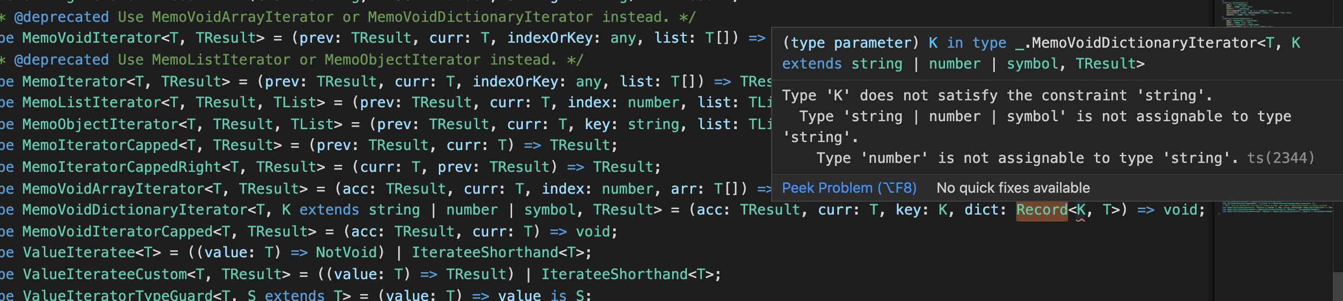 Types Lodash Error Ts2344 Type K Does Not Satisfy The Constraint