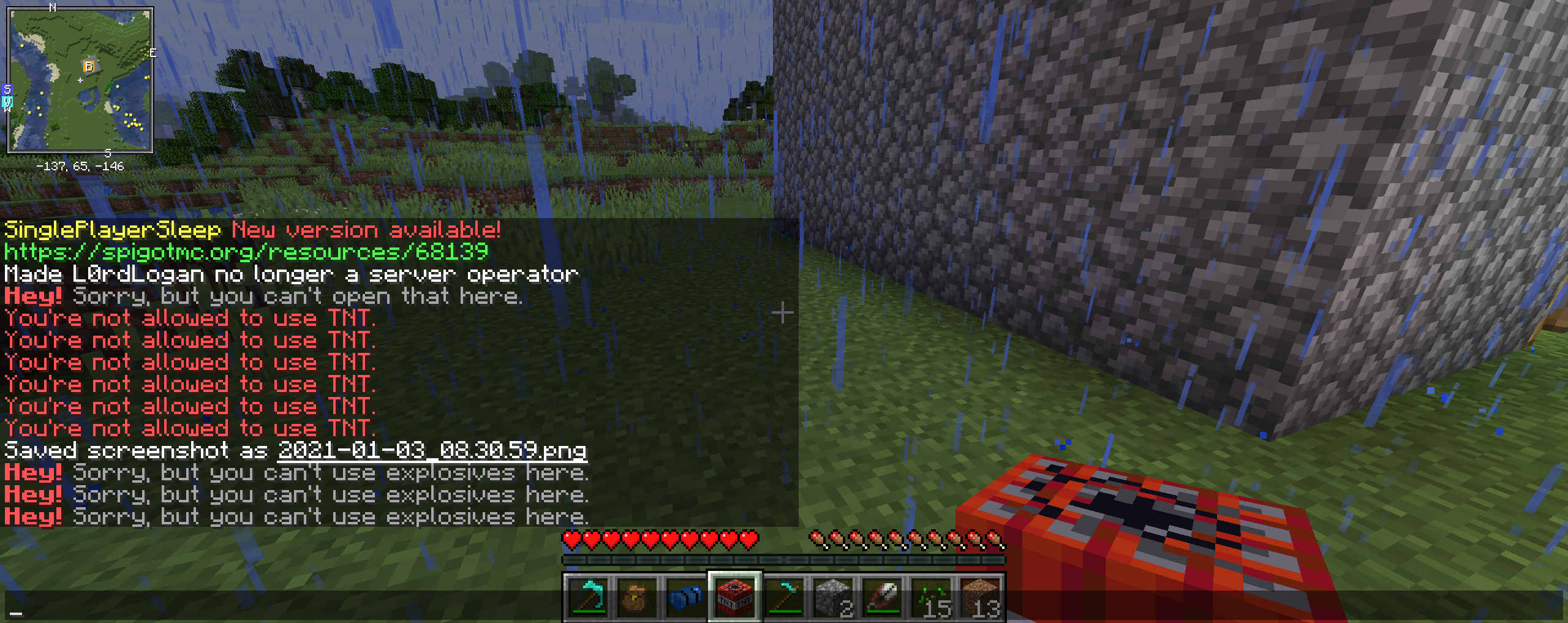 Server fails to properly delete tnt entities after explosions · Issue ...